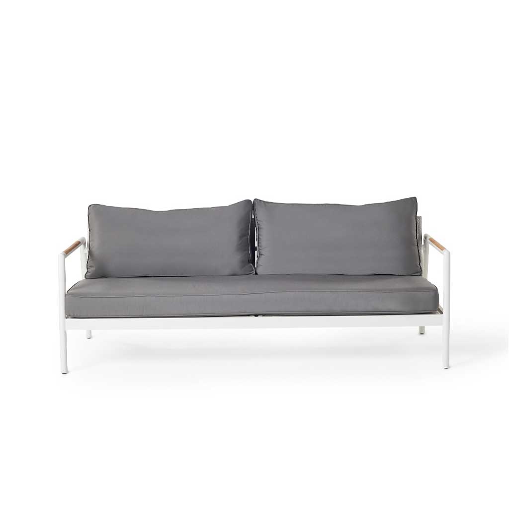 Pasadena Sofa in White Aluminum | Terra Outdoor Living